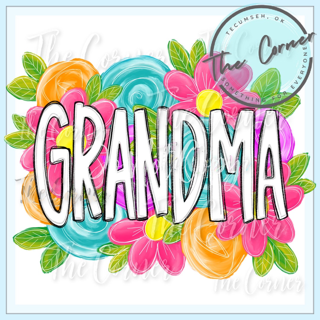 Blessed Grandma Htv Transfer Grandma Shirt Heat Transfer Grandma Shirt ...