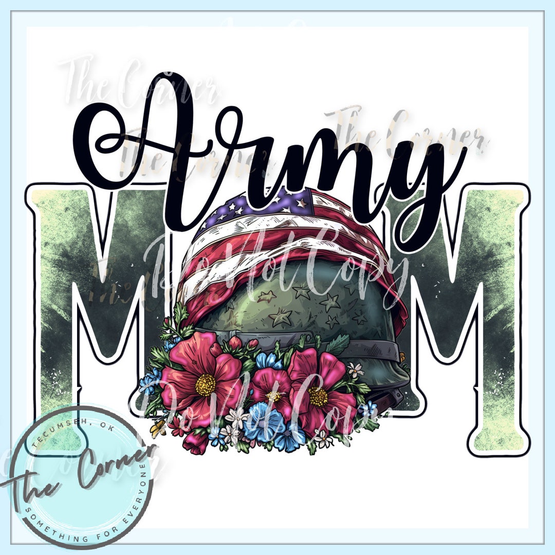 Military Mom Htv- Veteran Sublimation Transfer- Patriotic Heat Transfer ...