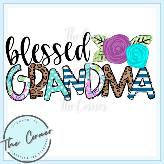 Blessed Grandma Htv Transfer Grandma Shirt Heat Transfer - Etsy