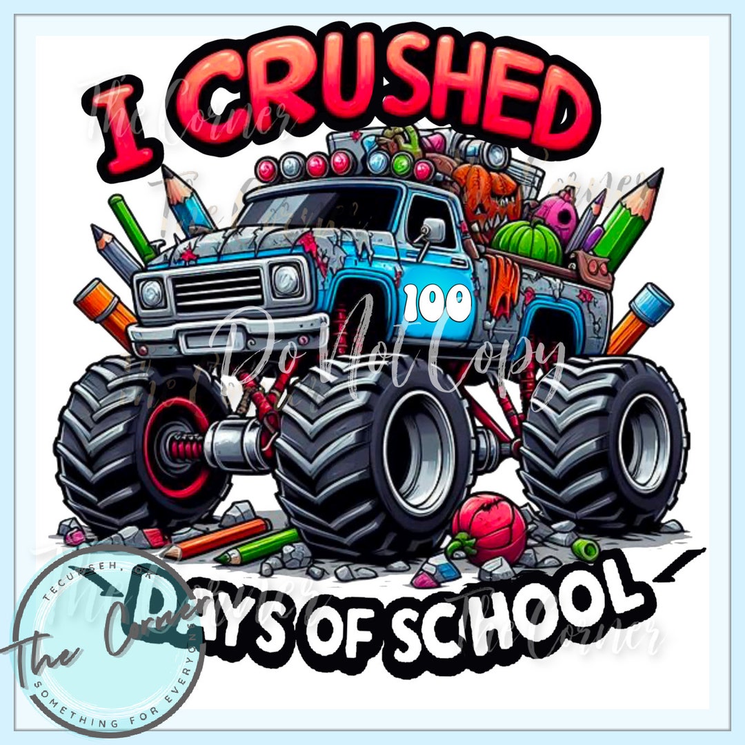 100 Days of School Heat Transfer 100th Day of School Htv Transfer 100 ...