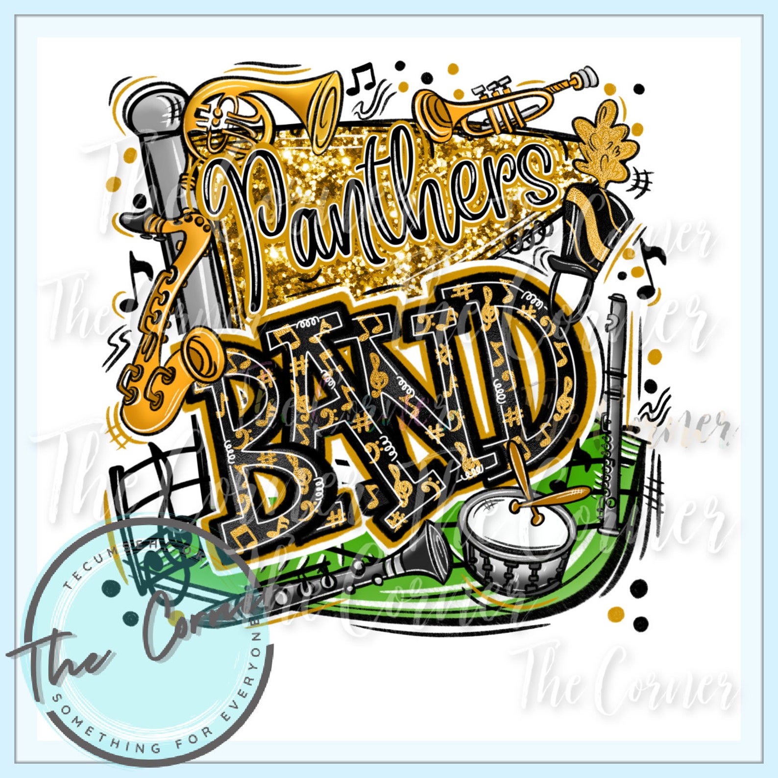 Panther Heat Press Transfer- Panthers Band Mascot HTV Transfer- Band ...