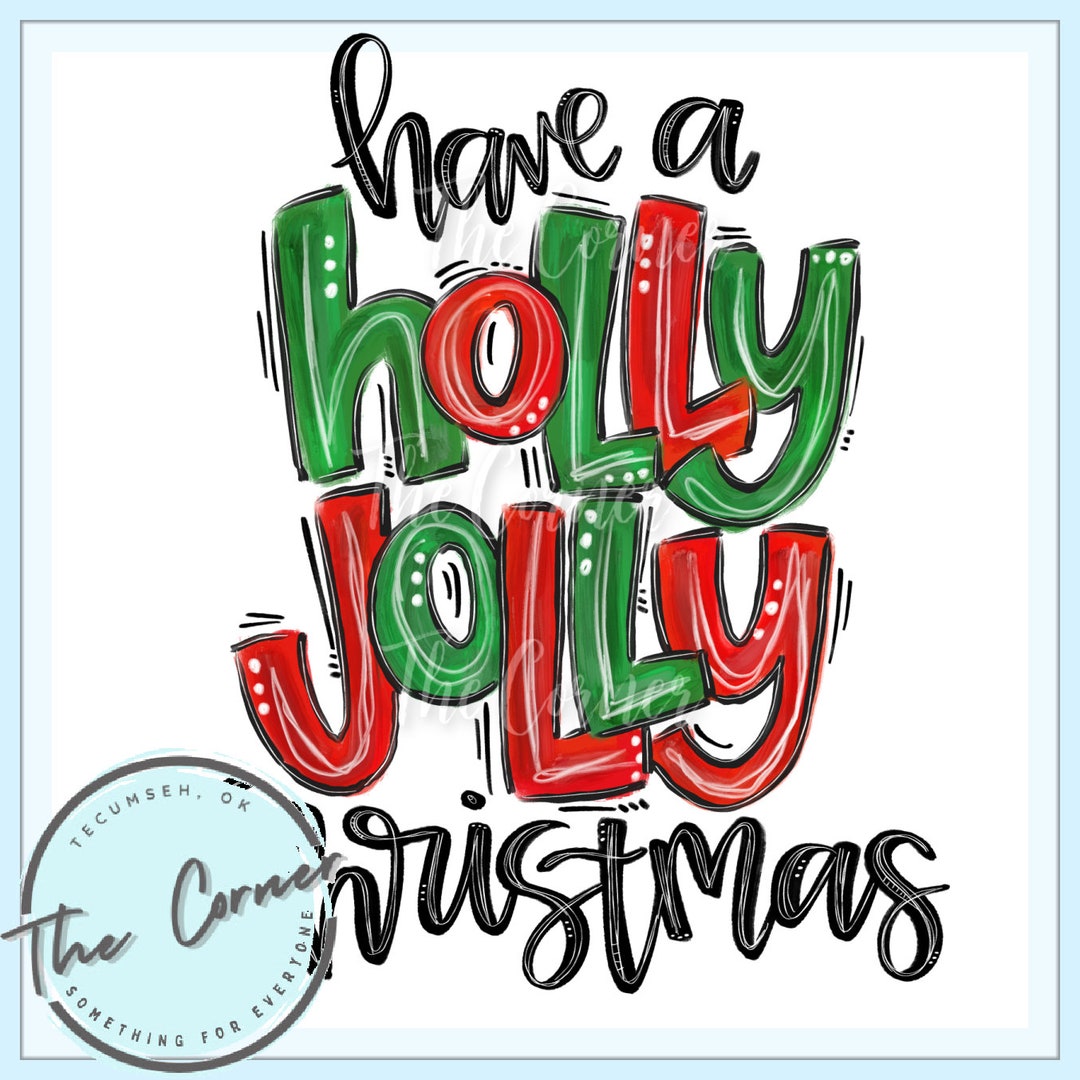 Christmas Tree Heat Press Transfer- Christmas HTV Transfer- Holy Jolly ...