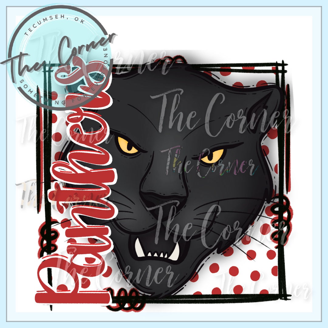 Panther Heat Transfer Htv Panthers Mascot Htv Go Panther Sublimation ...