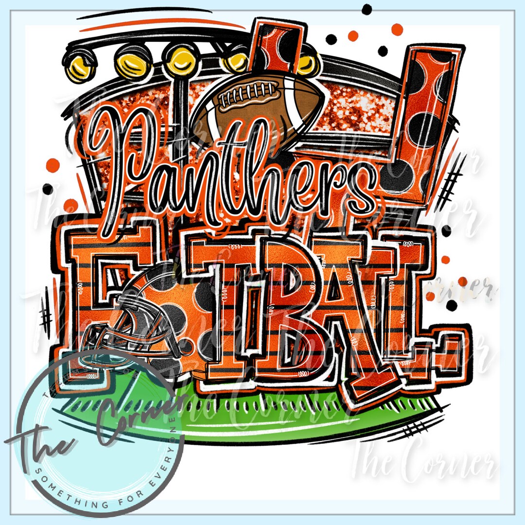 Panther Heat Press Transfer- Panthers Mascot HTV Transfer- Football ...