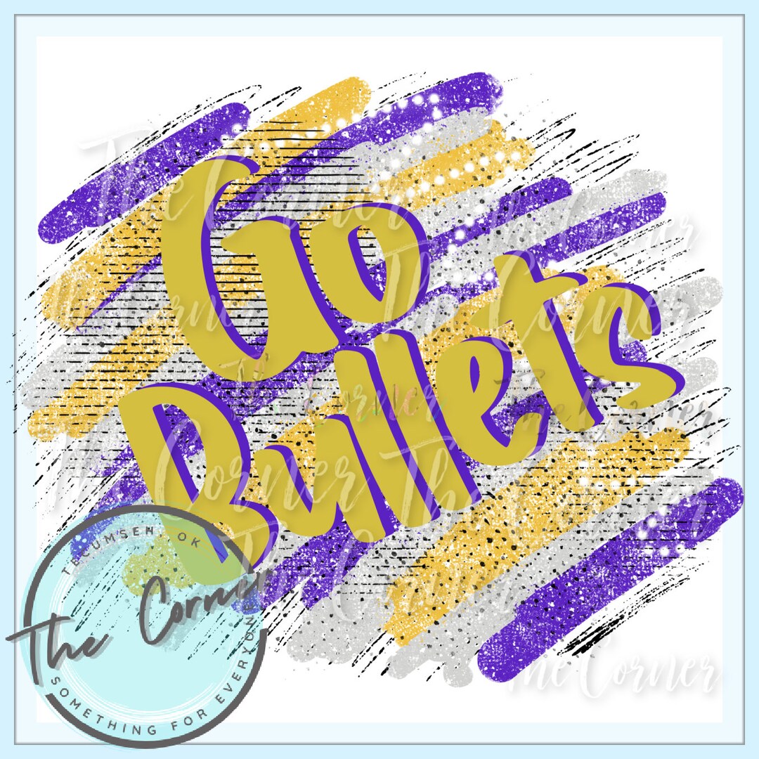 Go Bullets Heat Press Transfer- Bullets Mascot HTV Transfer- Football ...