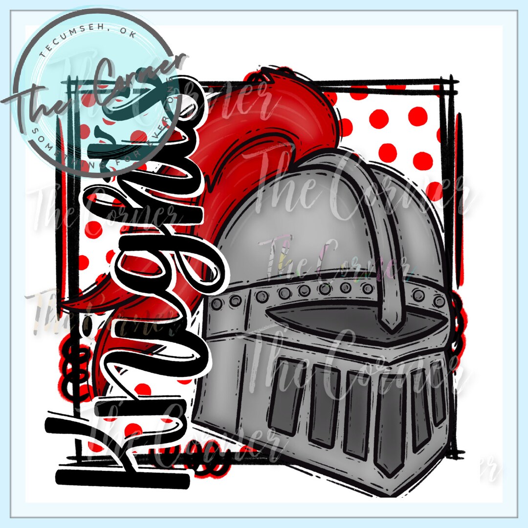 Knights Heat Press Transfer- Go Knights Mascot HTV Transfer- Football ...