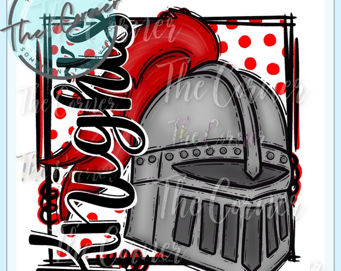 Knights Heat Press Transfer- Go Knights Mascot HTV Transfer- Football ...