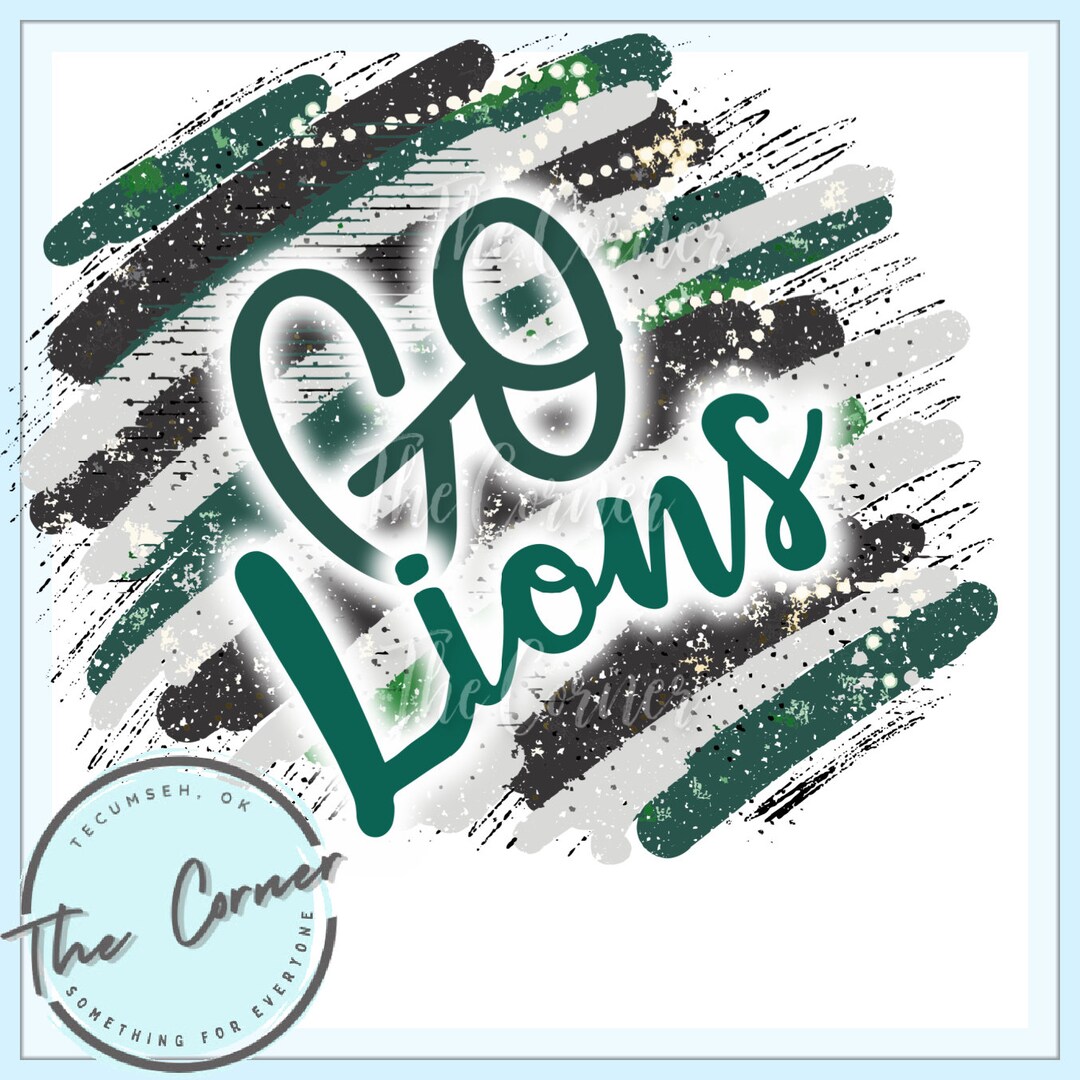 Lions Heat Press Transfer- Go Lions Mascot HTV Transfer- Football Team ...