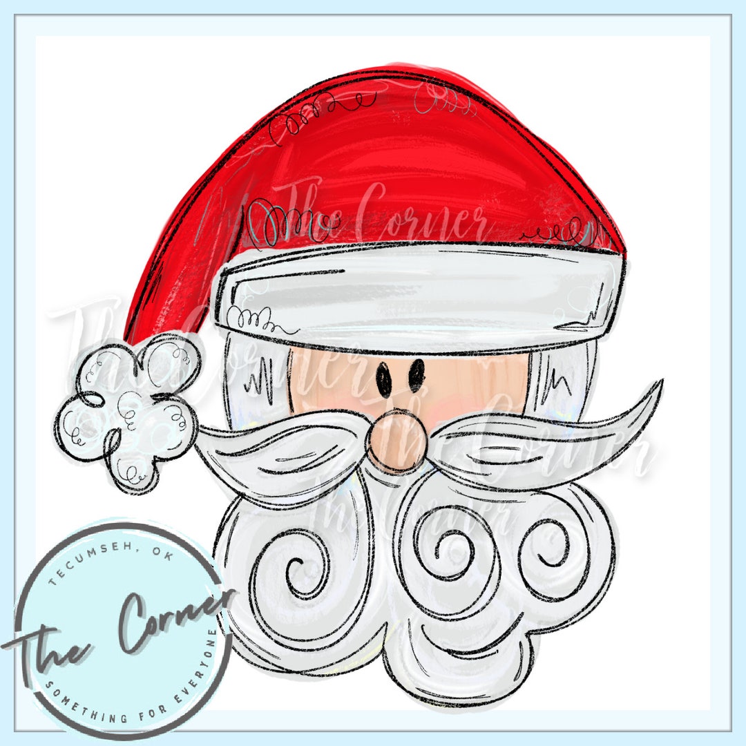 Merry Christmas Heat Press Transfer- Christmas Santa HTV Transfer ...