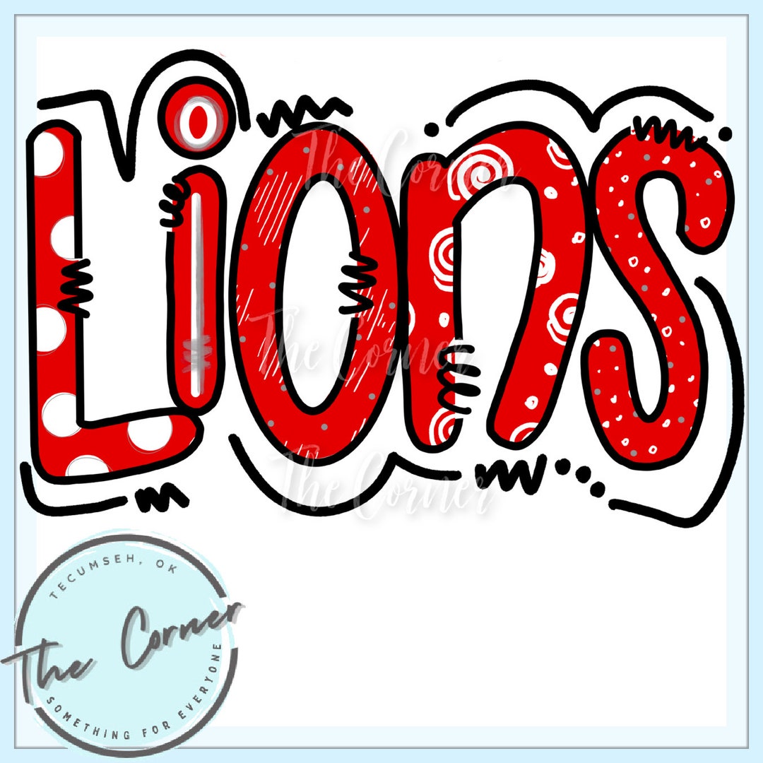 Lions Heat Press Transfer- Go Lions Mascot HTV Transfer- Football Team ...