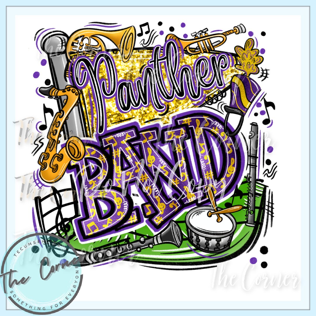 Panther Shirt Transfer - Panther Band Htv- Panther Band Sublimation ...
