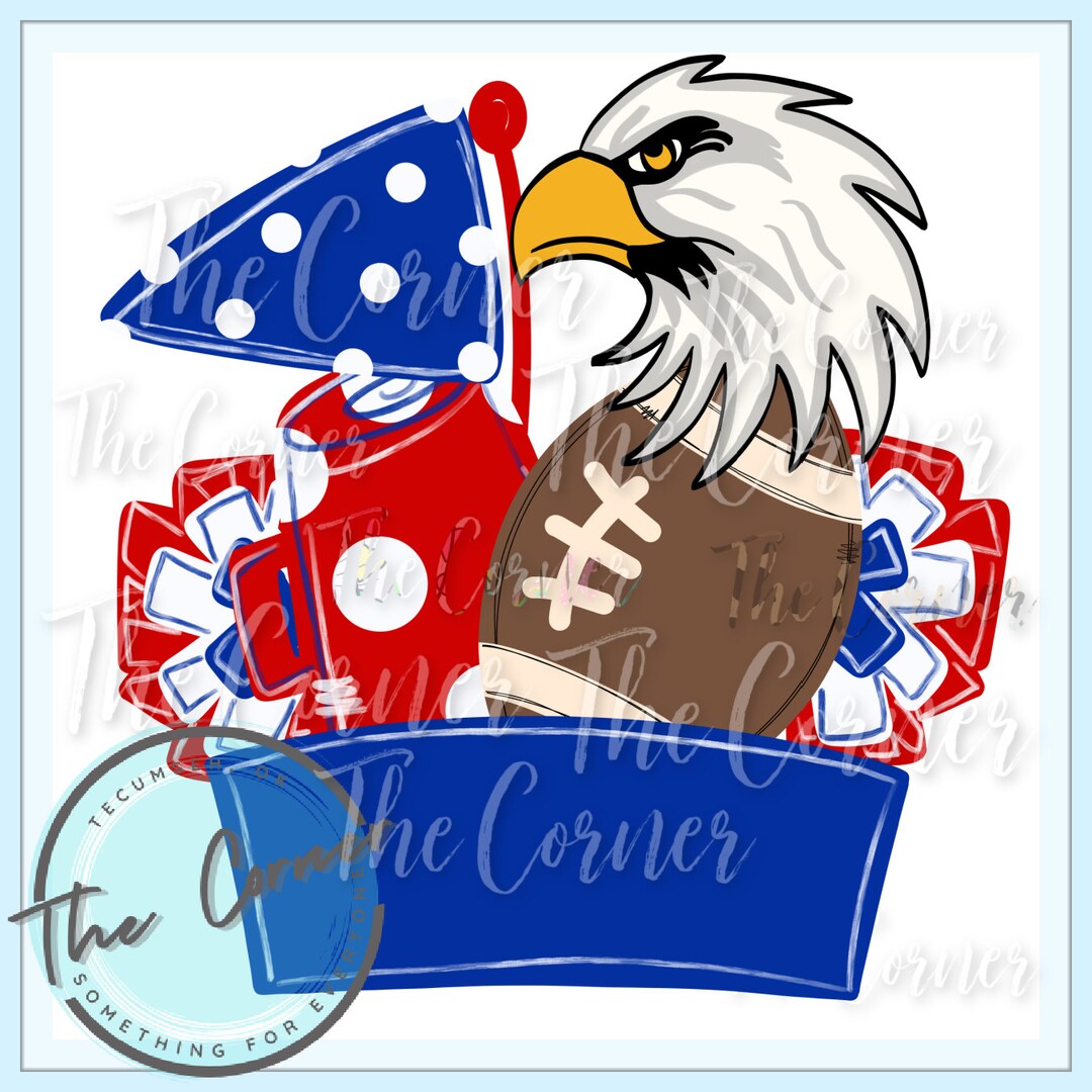 Eagles Heat Press Transfer Go Eagles Mascot HTV Transfer Football Team ...