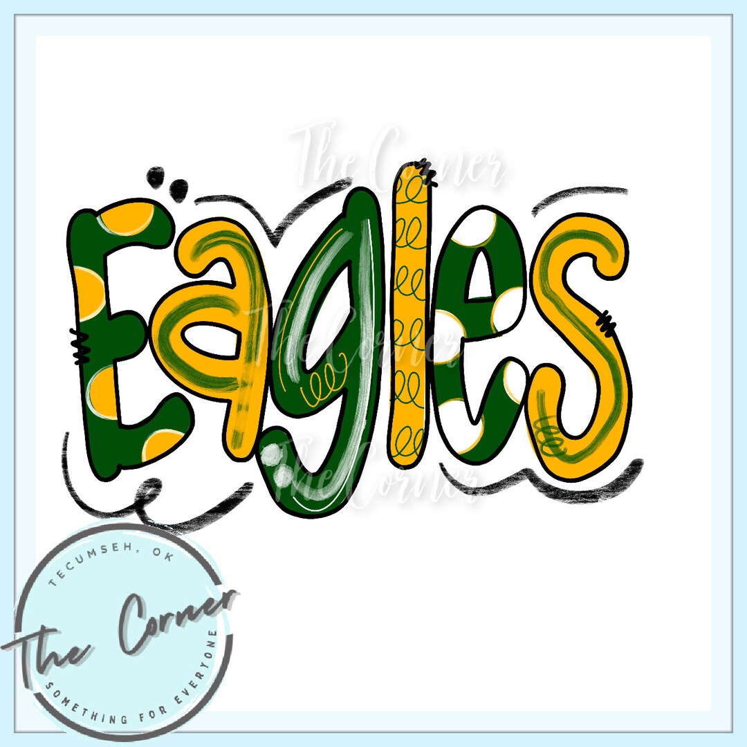 Eagles Heat Press Transfer- Go Eagles Mascot HTV Transfer- Football ...