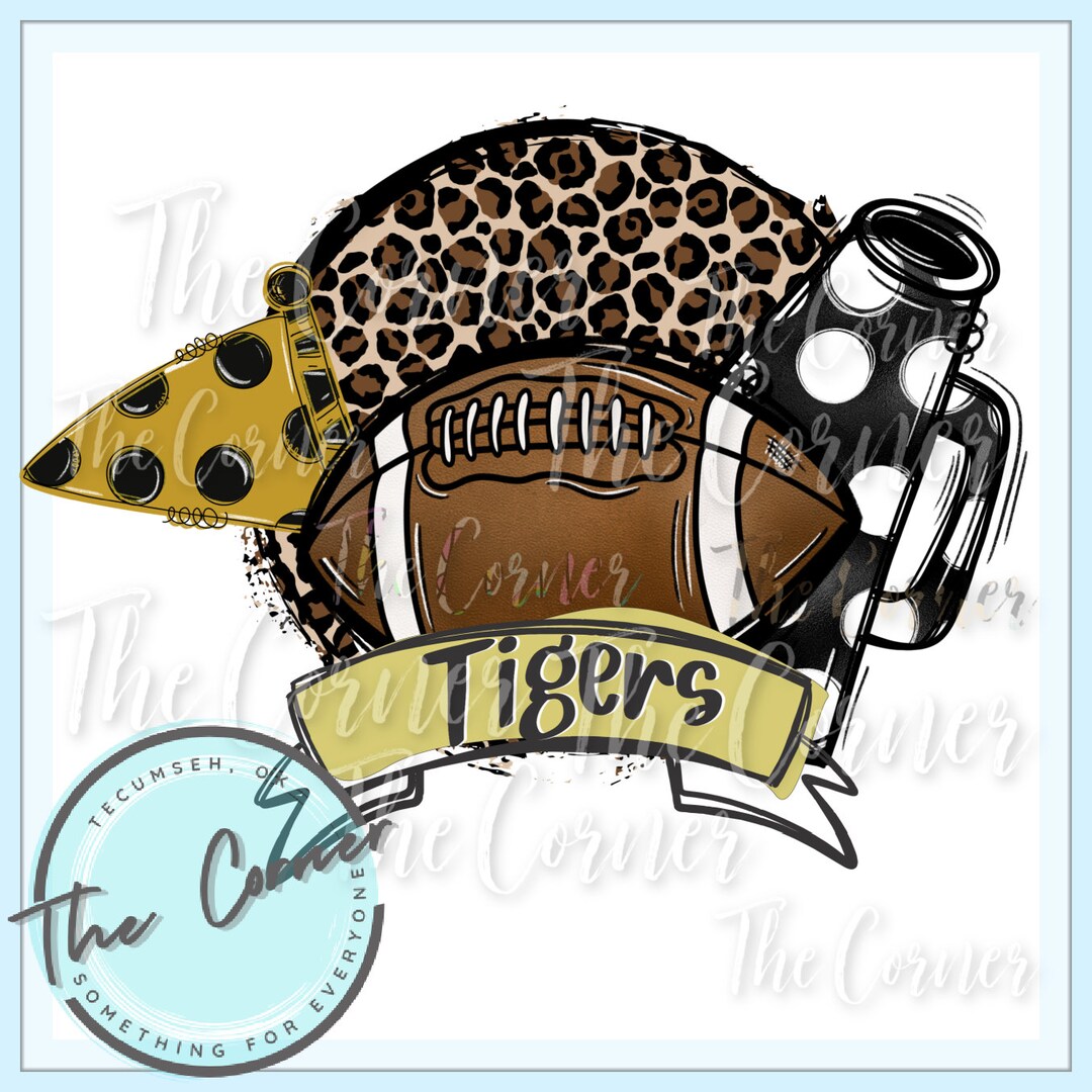 Tiger Heat Transfer Htv- Tiger Mascot Htv- Tiger Doodle Sublimation ...