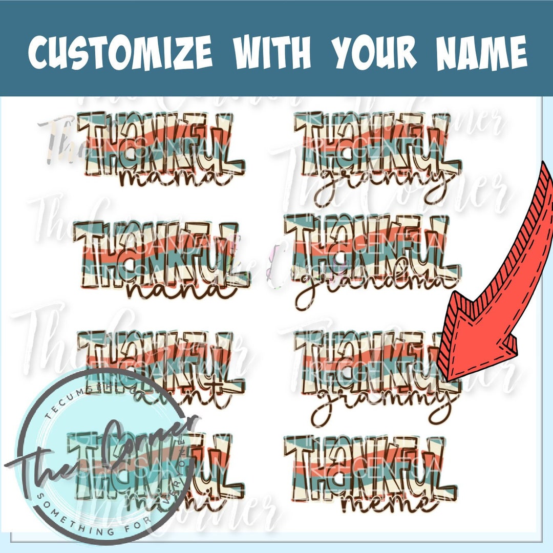 Thankful Htv Transfer- Fall Thankful Sublimation Transfer- Thanksgiving ...