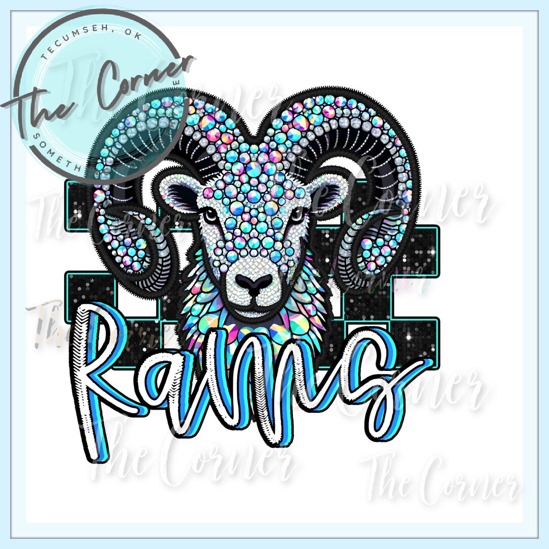 Rams Heat Press Transfer- Go Rams Mascot HTV Transfer- Football ...