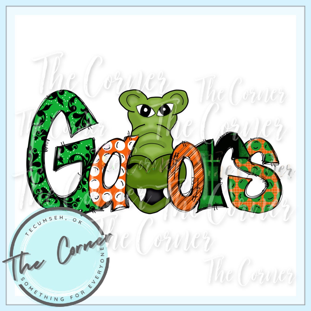 Gators Heat Press Transfer- Go Gators Mascot HTV Transfer- Football ...