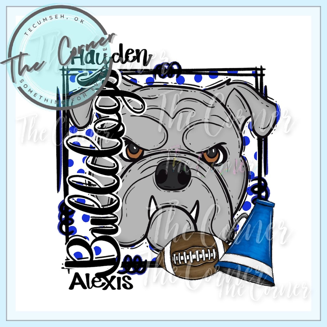 Bulldog Heat Transfer Htv- Bulldog Mascot Htv- Bulldogs Football ...