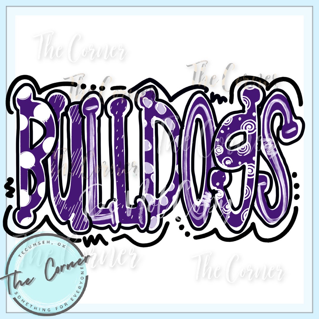 Bulldog Heat Press Transfer- Bulldogs Mascot HTV Transfer- Football ...