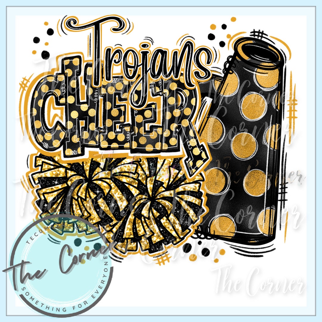 Trojans Cheer Heat Press Transfer Trojans Mascot HTV Transfer ...