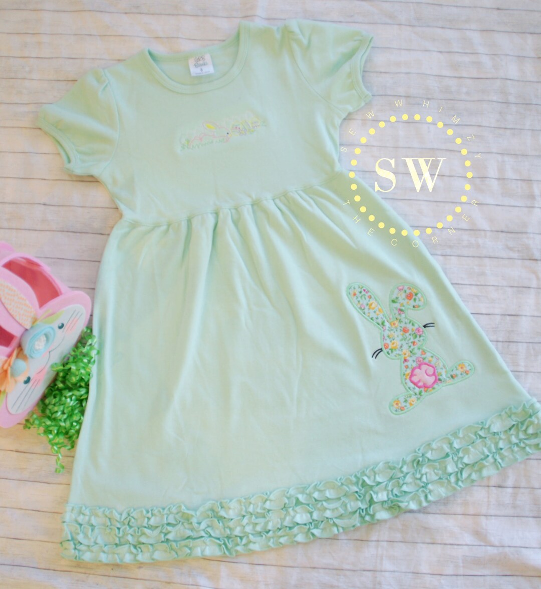 Bunny Easter Dress- Girls Bunny Dress- Spring Dress- Bunnies Girl Dress ...