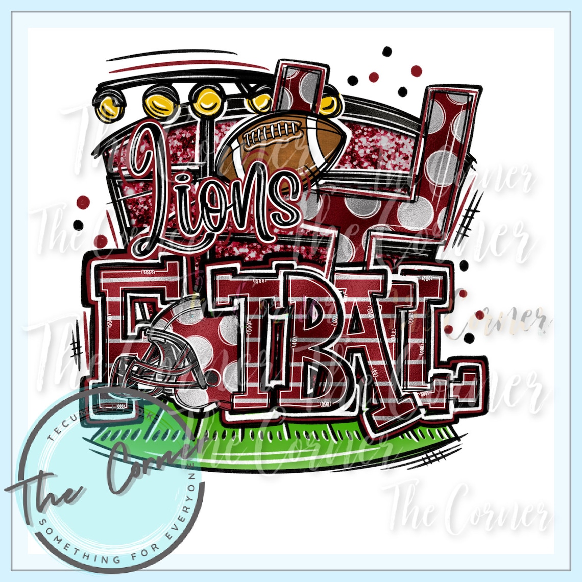 Lions Heat Press Transfer- Go Lions Mascot HTV Transfer- Football Team ...