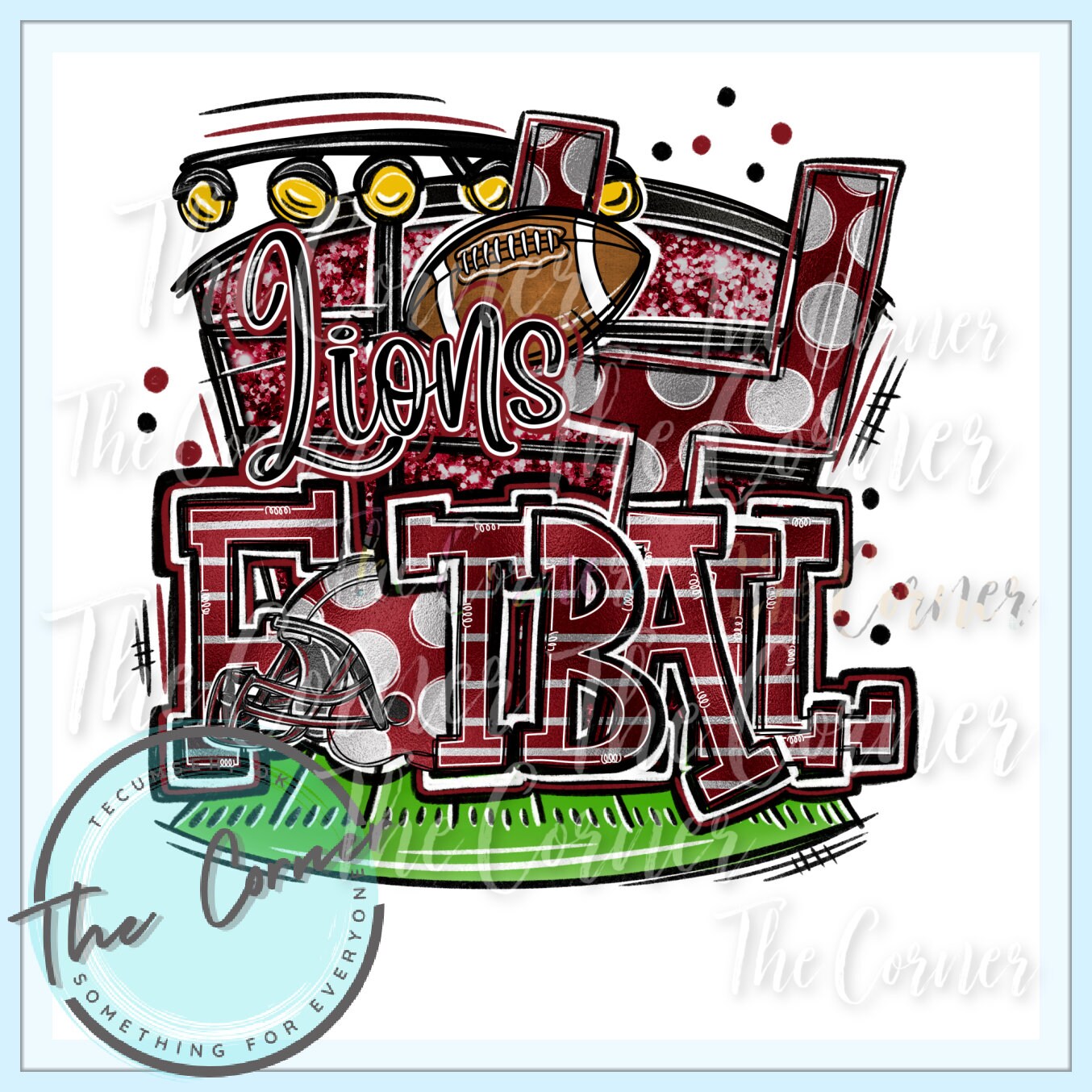 Lions Heat Press Transfer- Go Lions Mascot HTV Transfer- Football Team ...