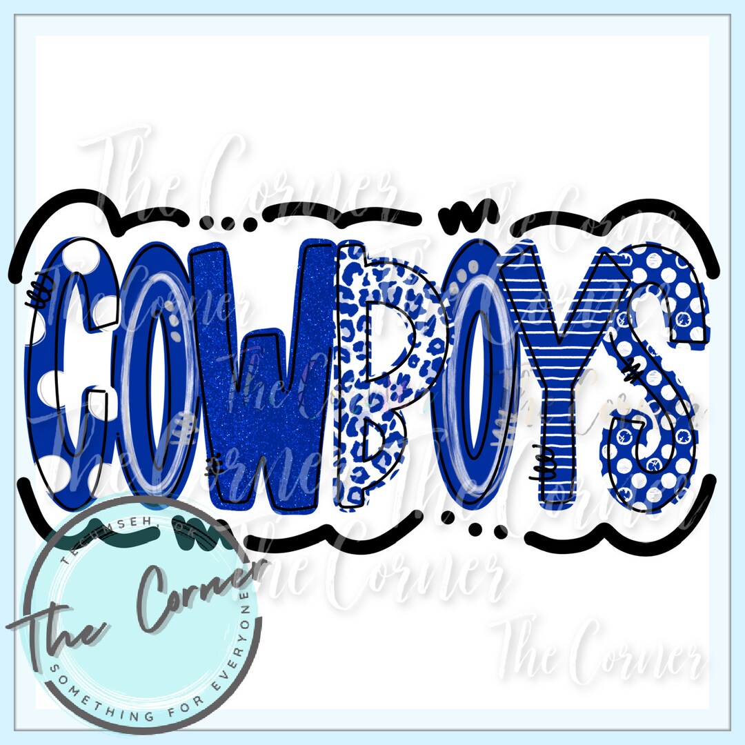 Cowboys Heat Press Transfer Cowboy Mascot HTV Transfer Football Team ...