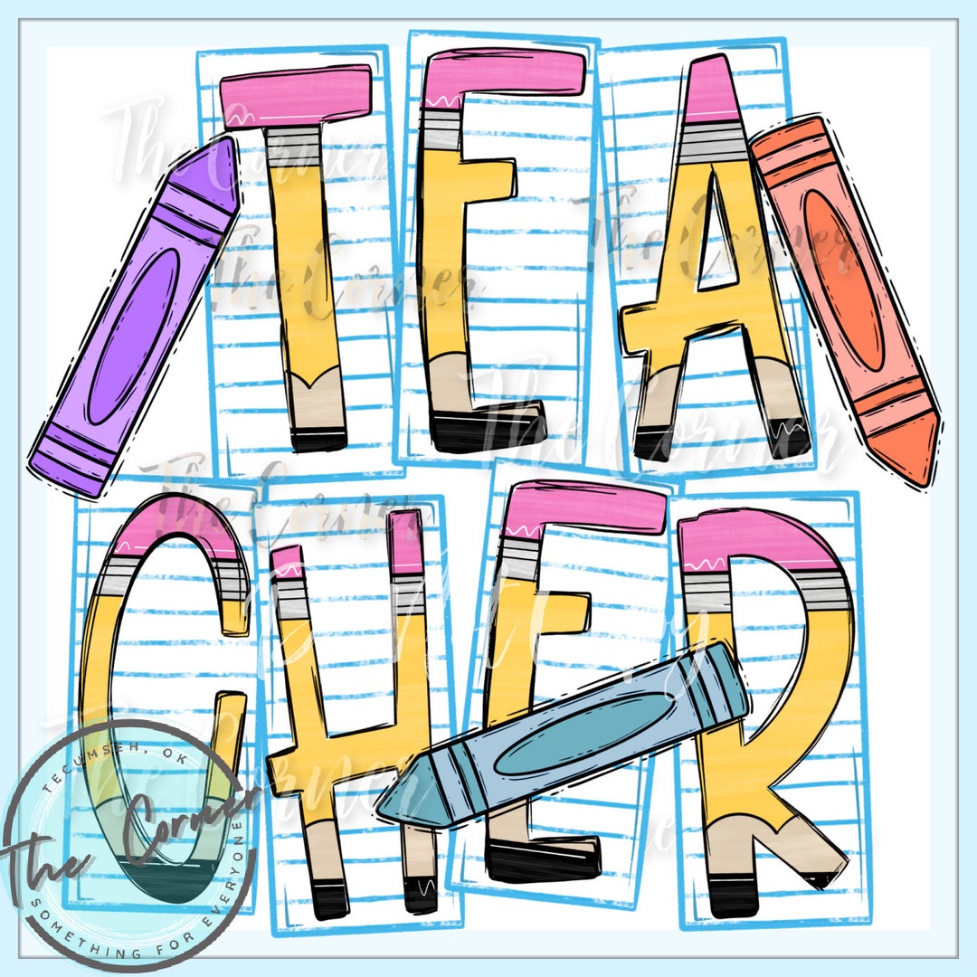 Teacher Pencil Heat Transfer- Teacher Sublimation Transfer- Back to ...