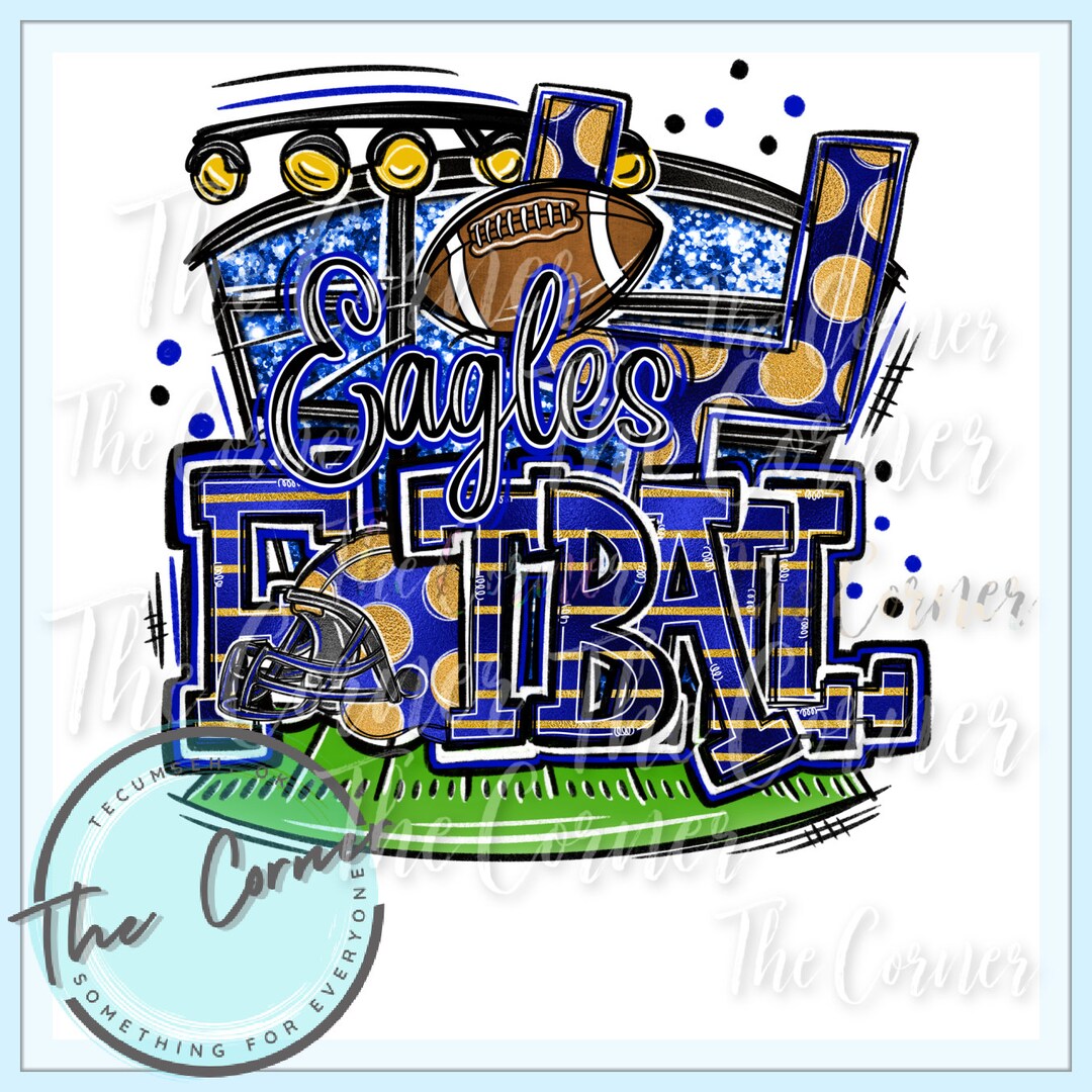 Eagle Football Heat Press Transfer- Eagle Cheer HTV Transfer- Football ...