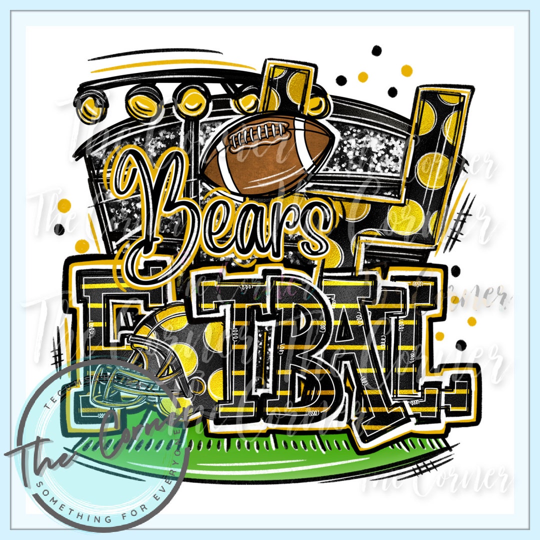 Bears Heat Press Transfer Bear Mascot HTV Transfer Football Team ...