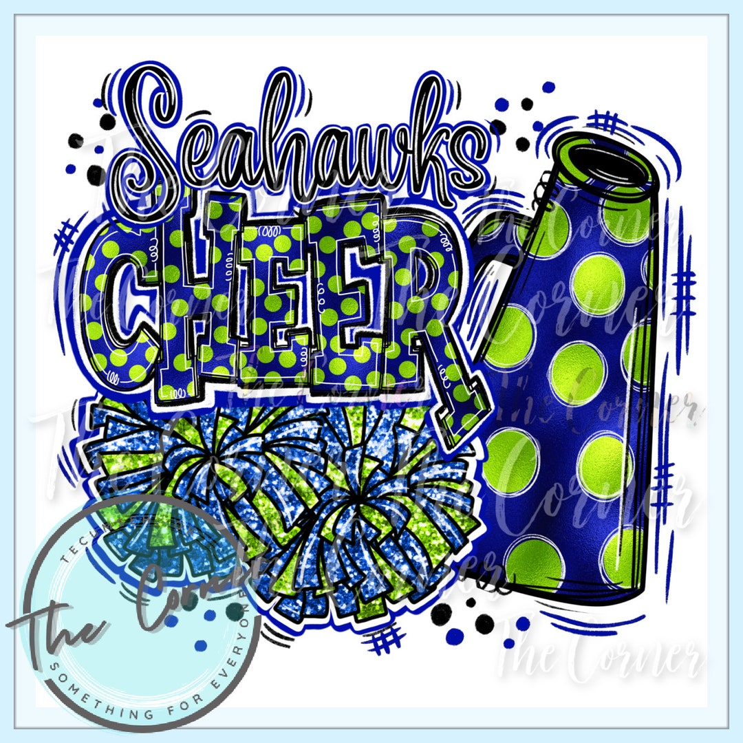 Seahawk Cheer Heat Press Transfer- Seahawks Mascot HTV Transfer ...