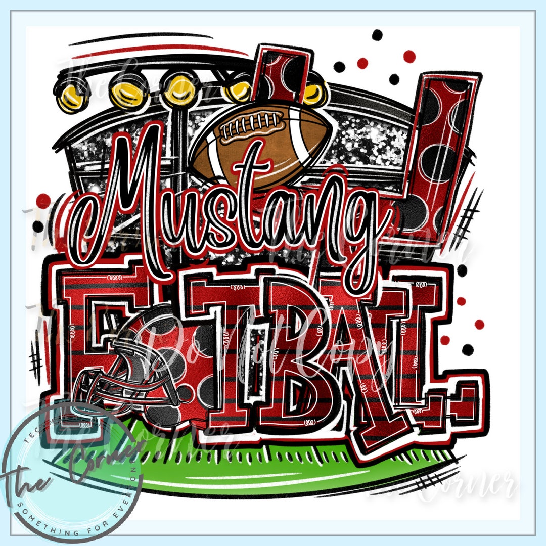 Mustang Cheer Heat Press Transfer Mustang Football Mascot HTV Transfer ...