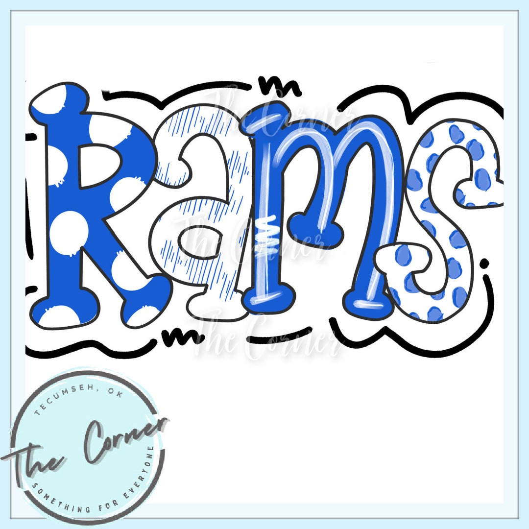 Rams Heat Press Transfer Go Rams Mascot HTV Transfer Football Team ...