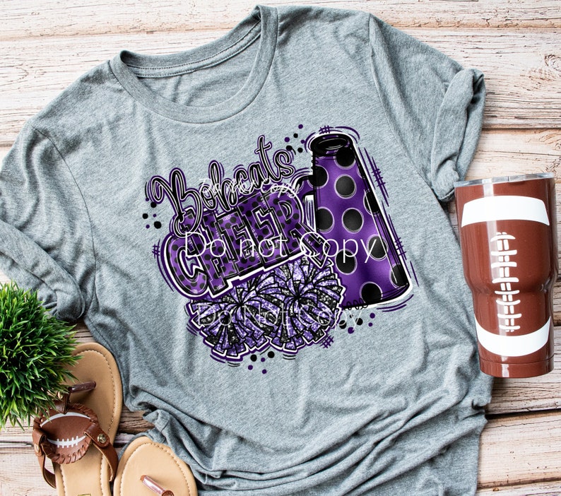 Bobcats Cheer Heat Transfer Htv Bobcat Mascot Htv Bobcat - Etsy