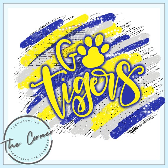 Tiger heat transfer htv Tiger mascot htv Tiger doodle | Etsy
