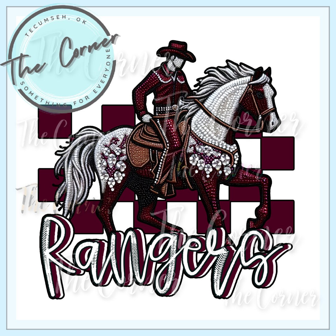 Rangers Heat Press Transfer- Mascot HTV Transfer- Football Team ...