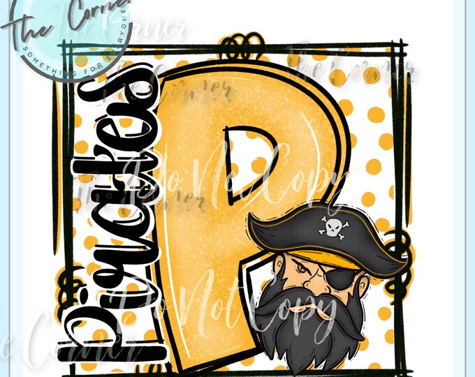 Pirates Heat Press Transfer- Pirate Mascot HTV Transfer- Football Team ...