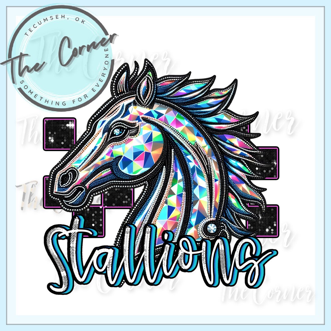 Stallions Heat Press Transfer- Go Stallions Mascot HTV Transfer ...