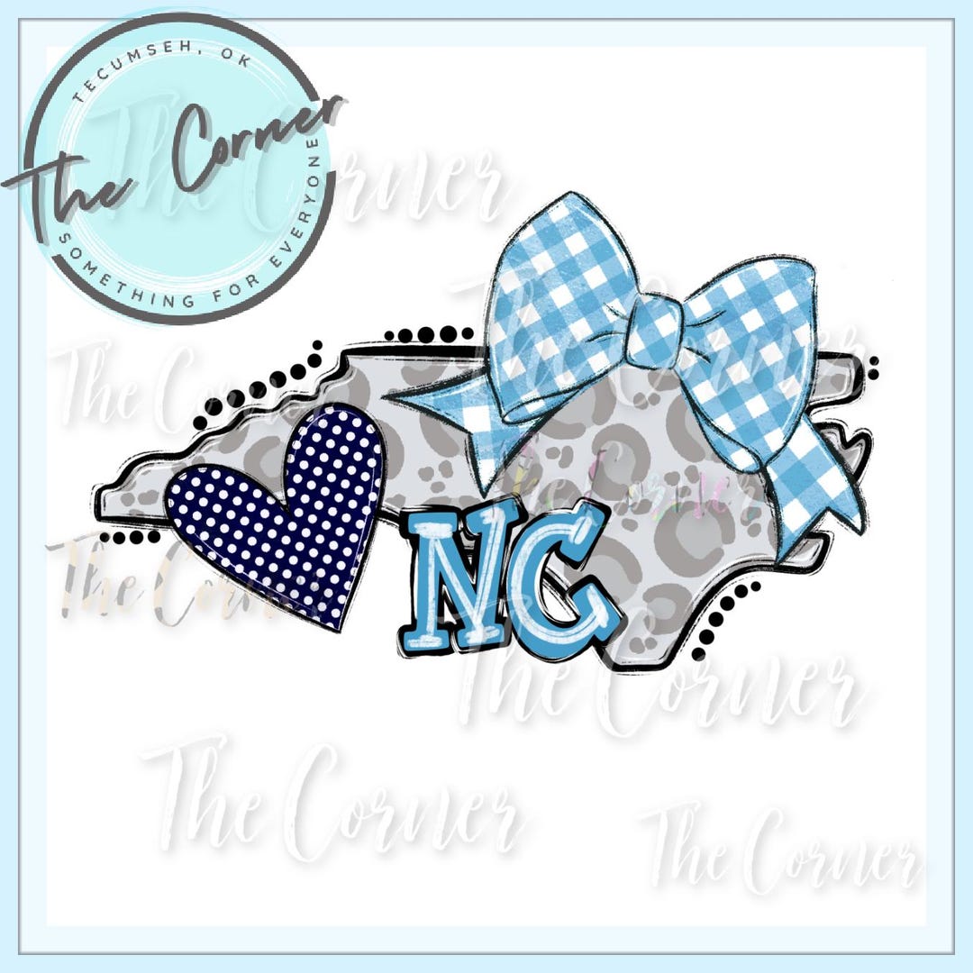 State of North Carolina Heat Press Transfer- Game HTV Transfer- North ...
