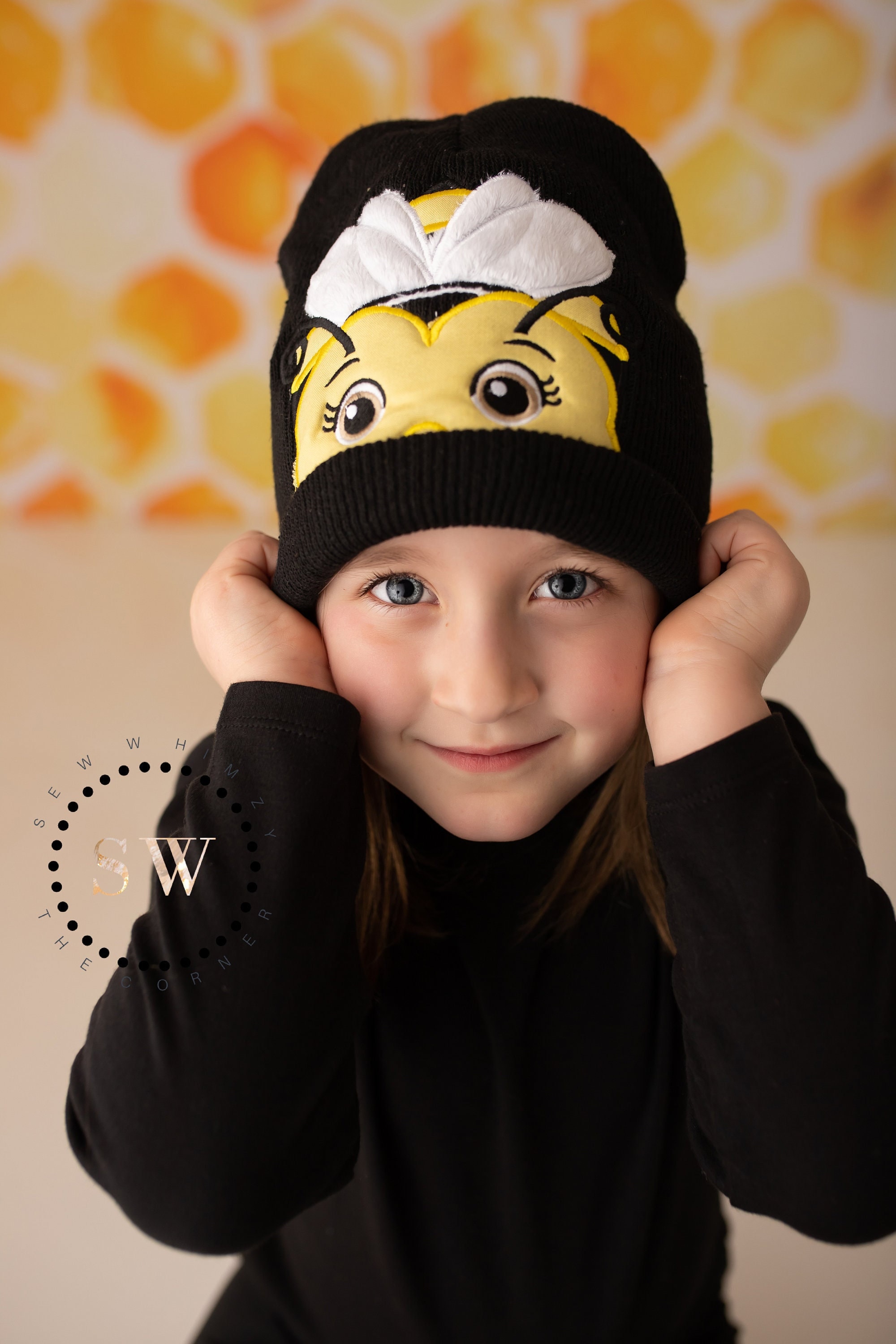 Embroidered Bumble Bee Cap Bee Embroidered Beanie Cap Girls | Etsy