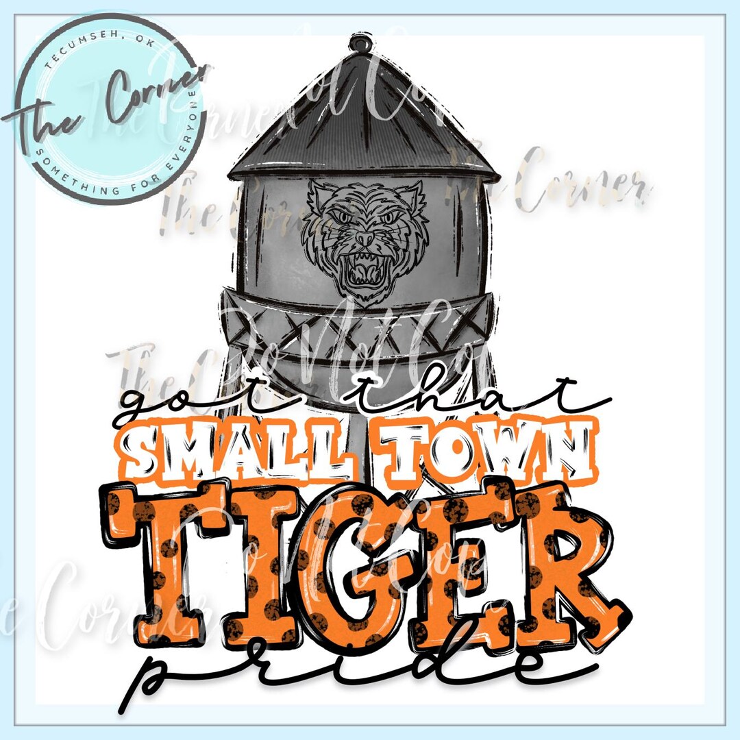 Tiger Heat Transfer Htv- Tiger Mascot Htv- Small Town Tiger Sublimation ...