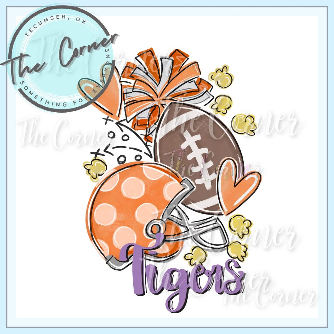 Tiger Heat Transfer Htv- Tiger Mascot Htv- Tiger Doodle Sublimation ...