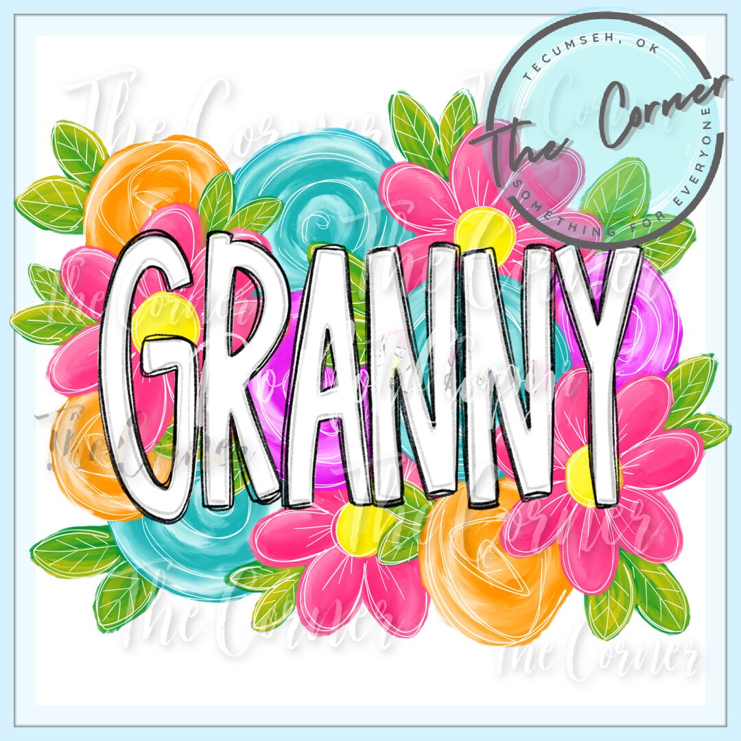 Blessed Granny Htv Transfer Granny Shirt Heat Transfer Granny Shirt ...