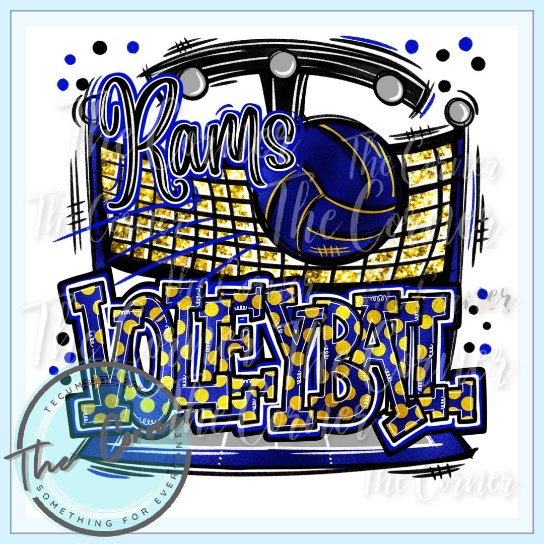 Rams Heat Press Transfer- Go Rams Mascot HTV Transfer- Volleyball Team ...