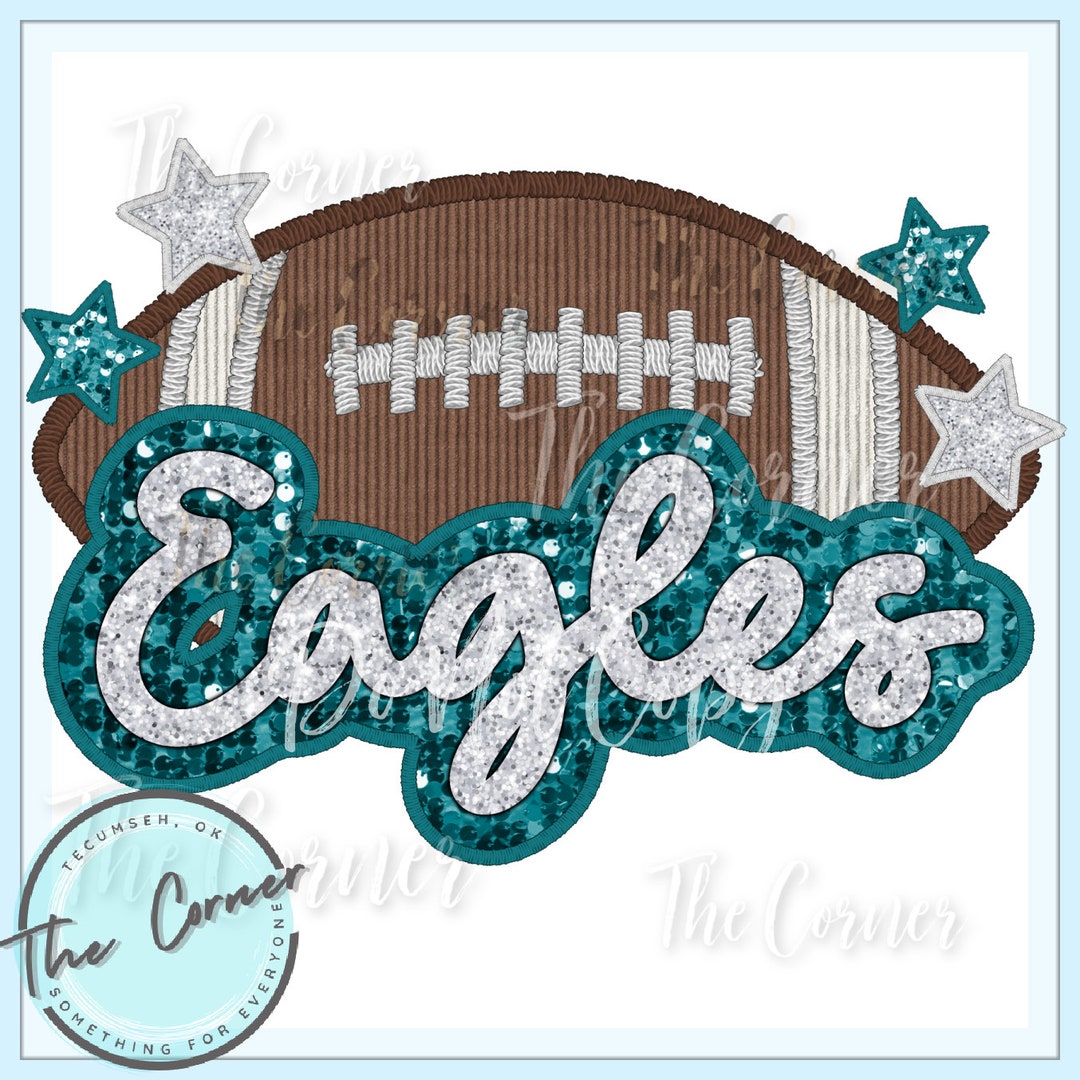 Eagle Football Heat Press Transfer- Eagle Cheer HTV Transfer- Football ...