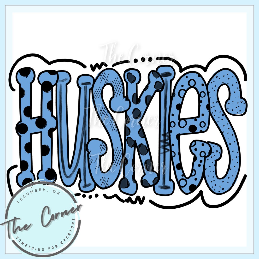 Huskies Heat Press Transfer Go Husky Mascot HTV Transfer Football Team ...