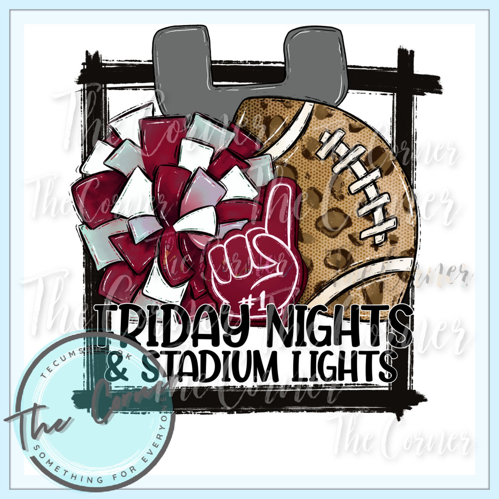 Small Town Football Heat Transfer Htv- Football Mascot Htv- Football ...