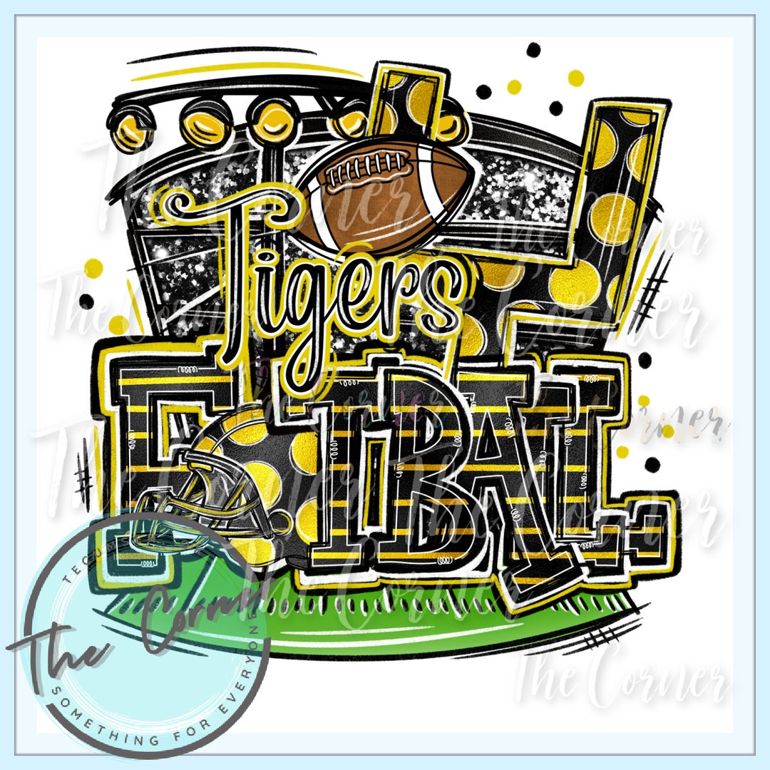 Tiger Heat Transfer Htv- Tiger Mascot Htv- Tiger Doodle Sublimation ...