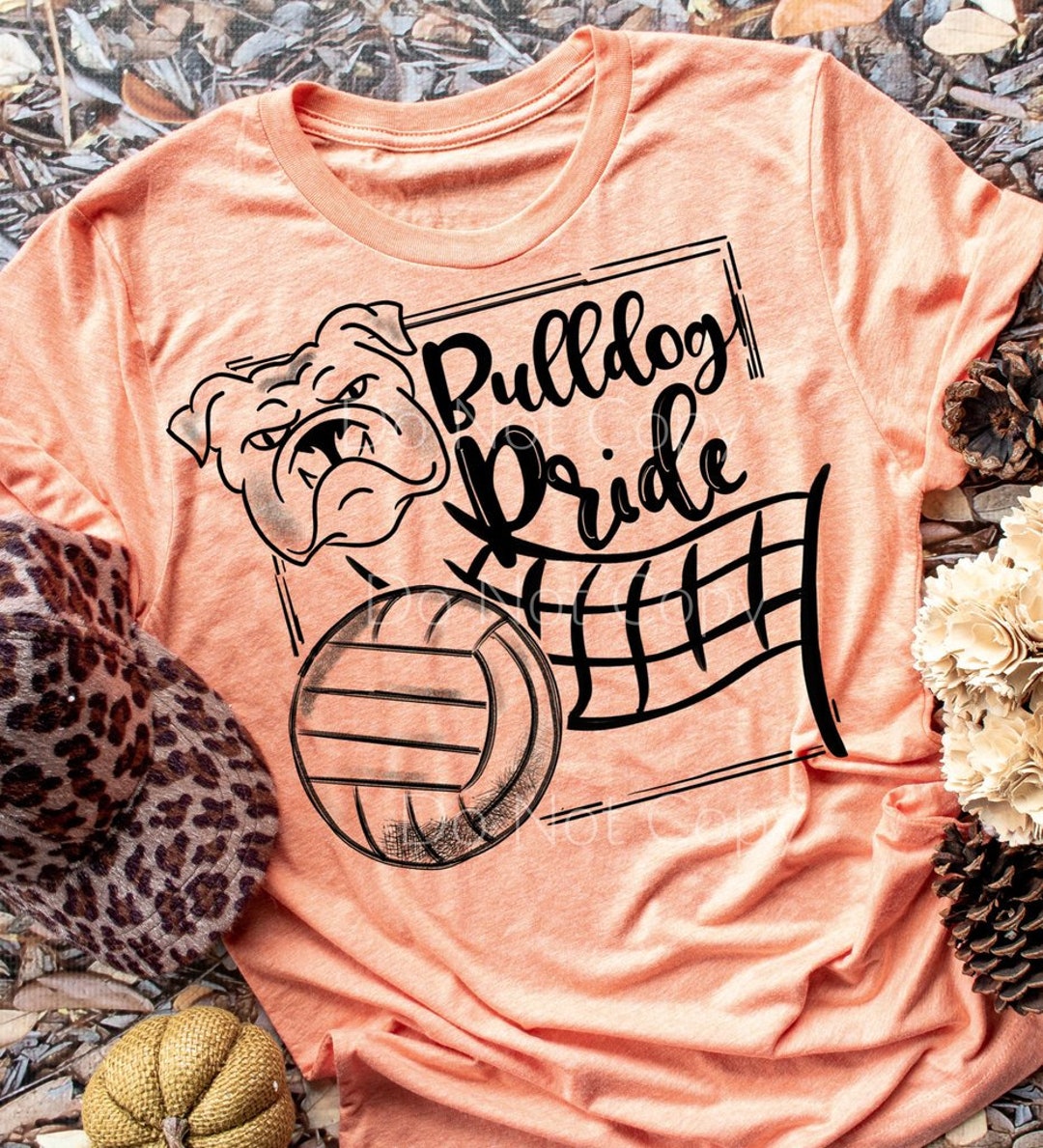 Bulldog Volleyball Screen Print Transfer- Bulldogs Mascot Heat Transfer ...
